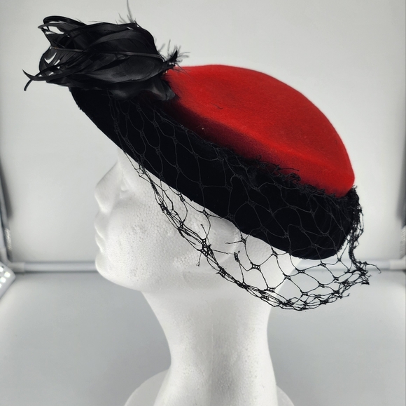 Accessories | Vintage Wool Hat With Feathers | Poshmark